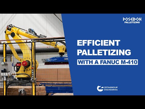 EFFICIENT PALLETIZING | FANUC M-410 Palletizing Multiple 40lbs Cases