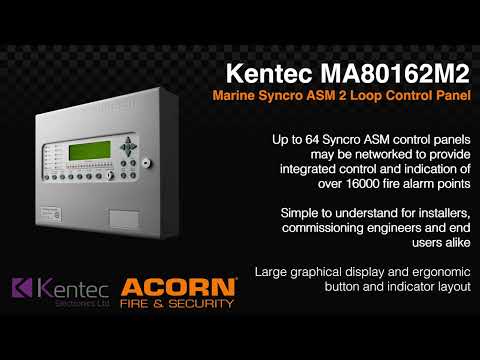 Kentec MA80162M2 Addressable Marine Syncro ASM 2 Loop Control Panel - Acorn Fire & Security