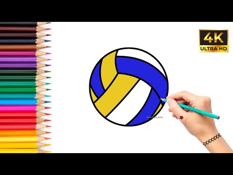 How to Draw a Volleyball (Simple step by step drawing Tutorial) @bambinoartz