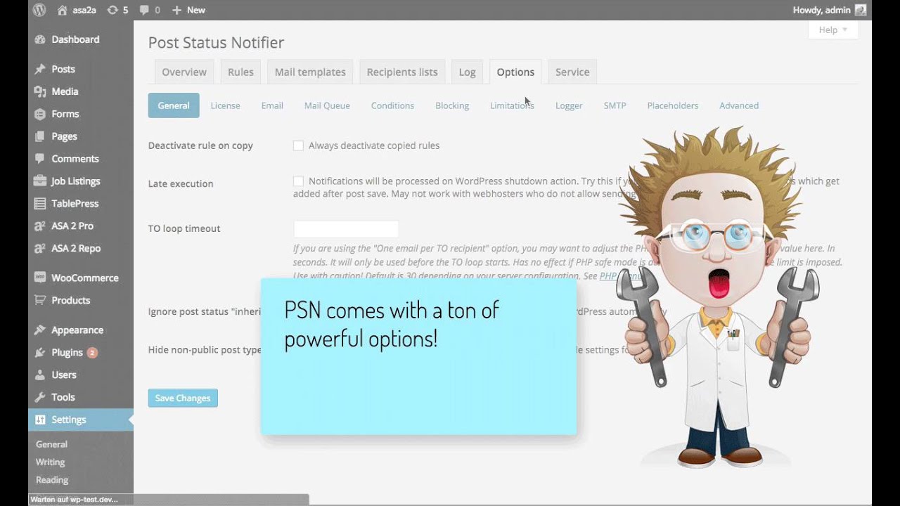 Post Status Notifier - Plugin for WordPress