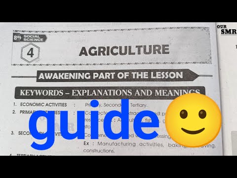 8th class Social Studies 4th lesson agriculture lesson question and answers workbook