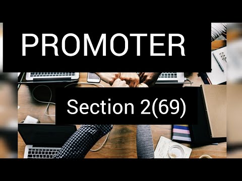 Definition of Promoter CA intermediate Corporate and other laws