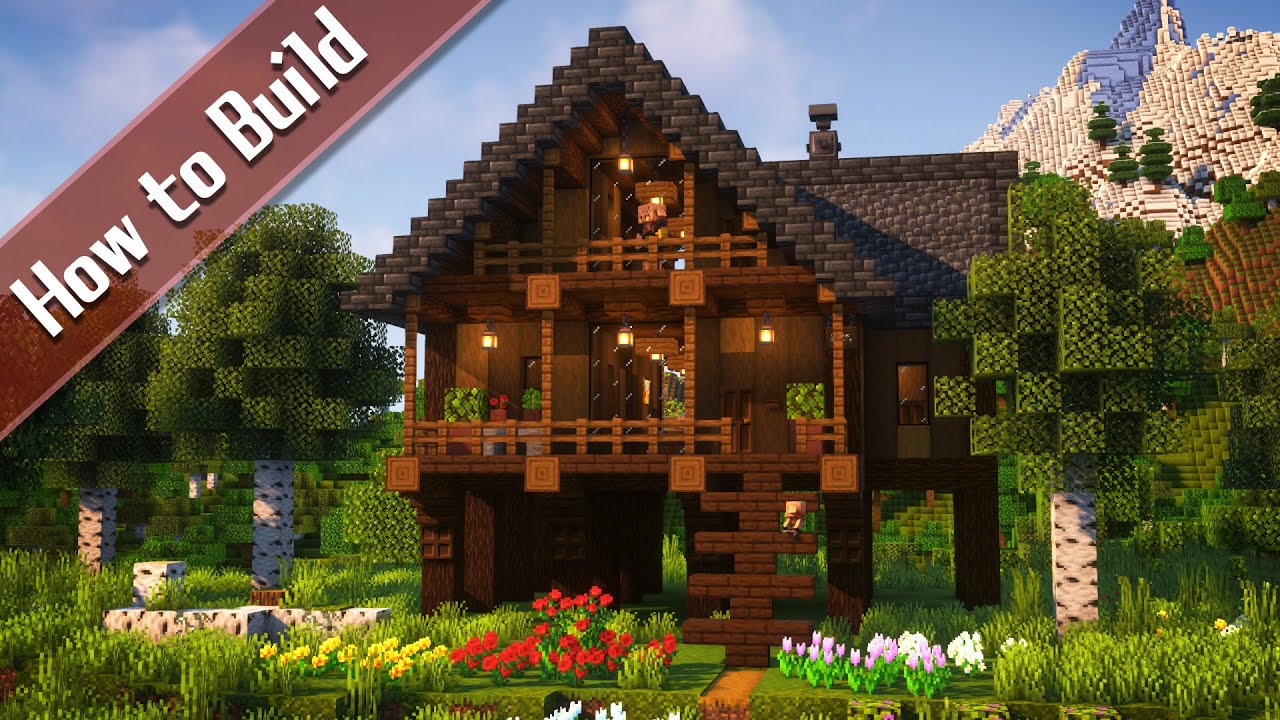 おしゃクラ！Part 133 ログハウスの作り方(Minecraft) / OSHACRA How To Build A Log Cabin ...