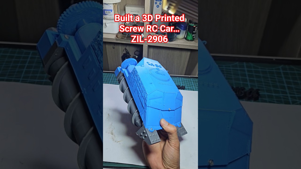 Test 02 - Built a 3D Printed Screw RC Car… Does It Actually Work? (ZIL-2906 Inspired#rccar #zil2906