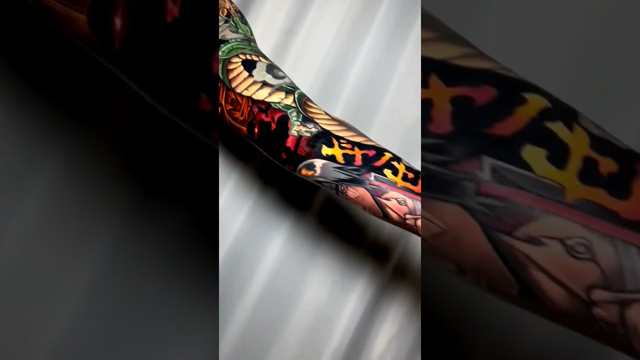Shenron x Itachi sleeve - tattoo by dave.vero.ink
