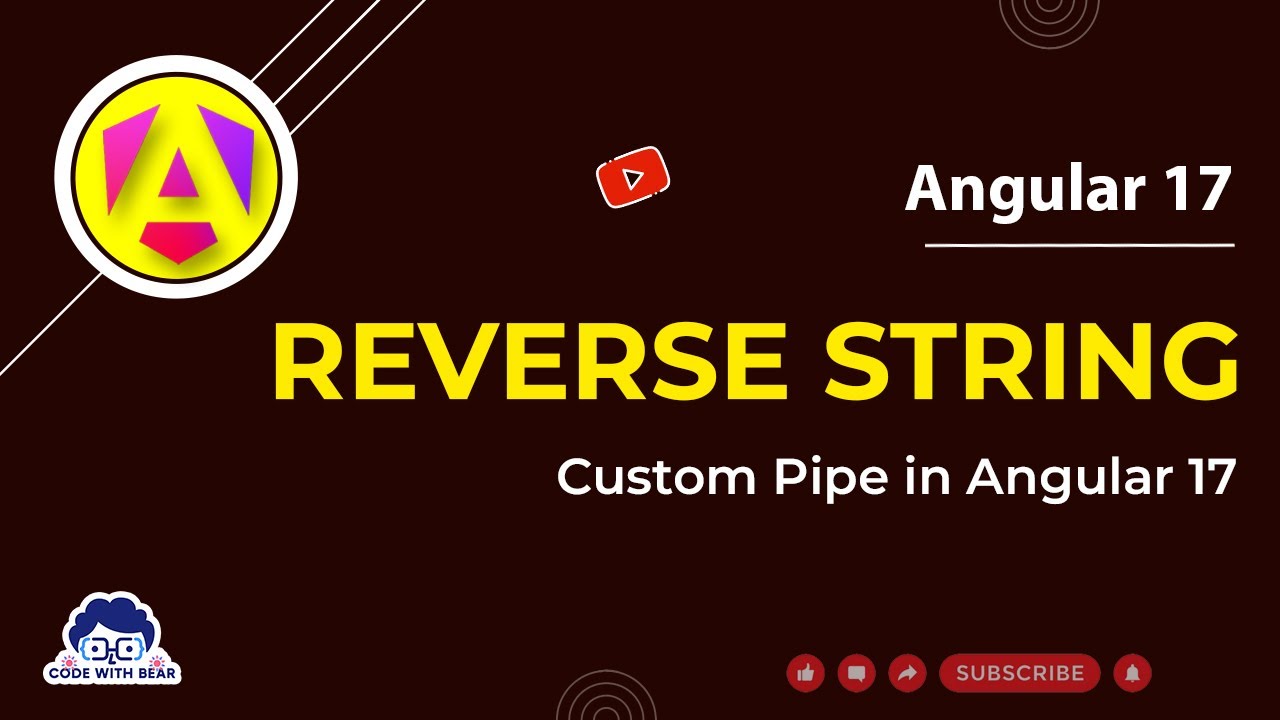 Reverse String Custom Pipe in Angular 17 | angular 17 tutorial #angular #angular17