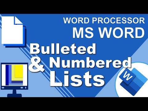 MS Word | Bulleted and Numbered Lists