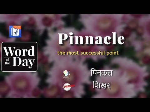 Pinnacle In Hindi - HinKhoj - Dictionary