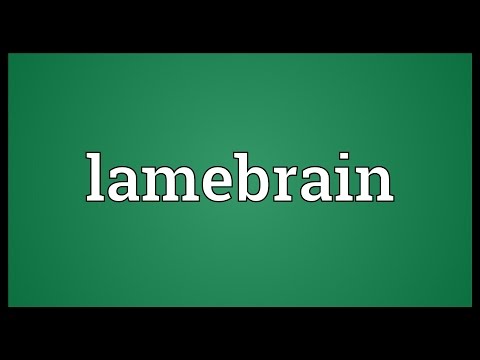 Lamebrain Meaning