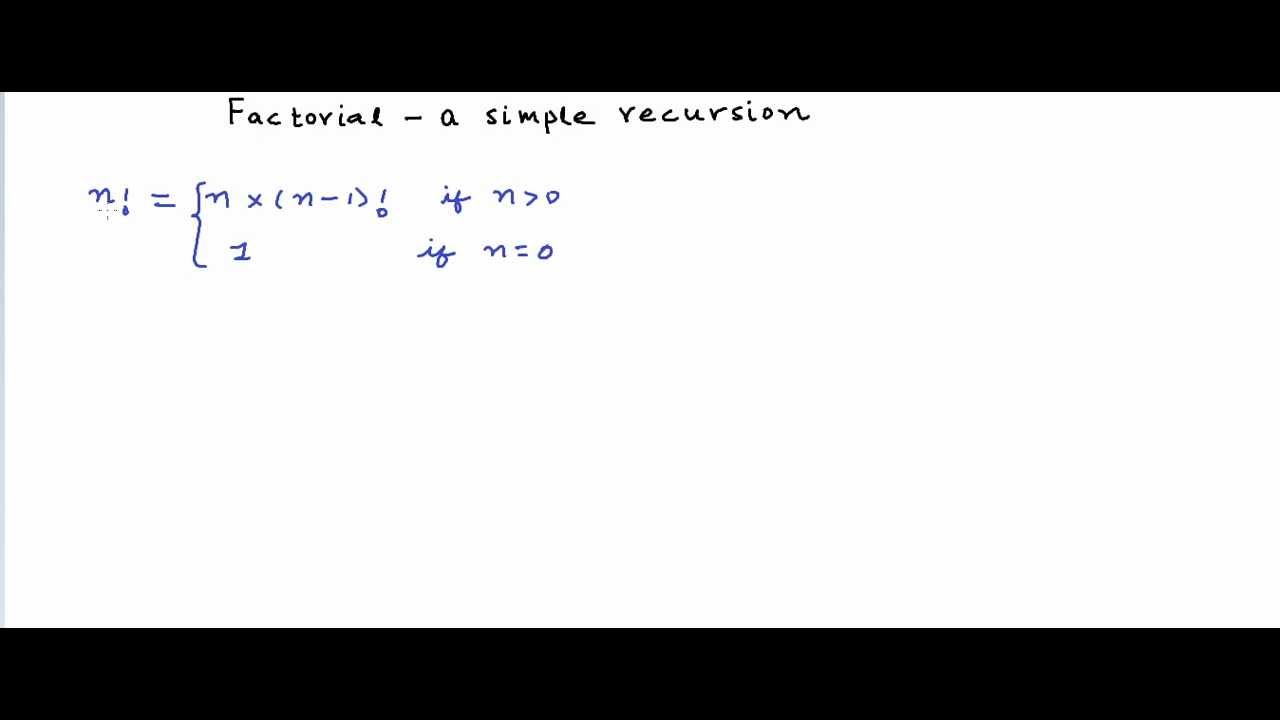 Recursion basics - using factorial