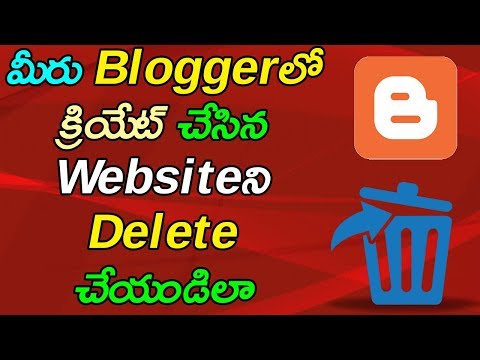 How To Delete Bloggers Blog Permanently | Telugu Tech Trends