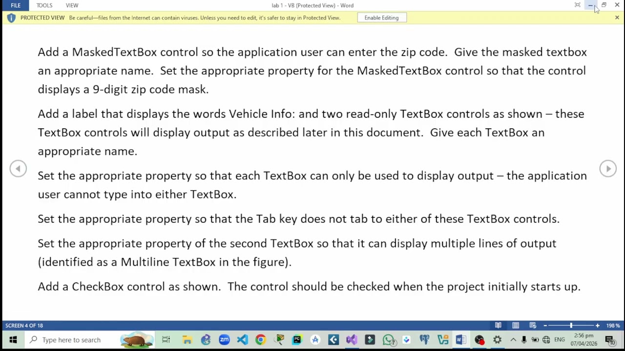 VB Lab1 Assignment Part2