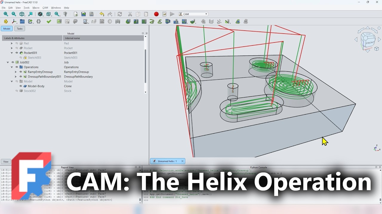 The Helix Operation - FreeCAD CAM 1.1