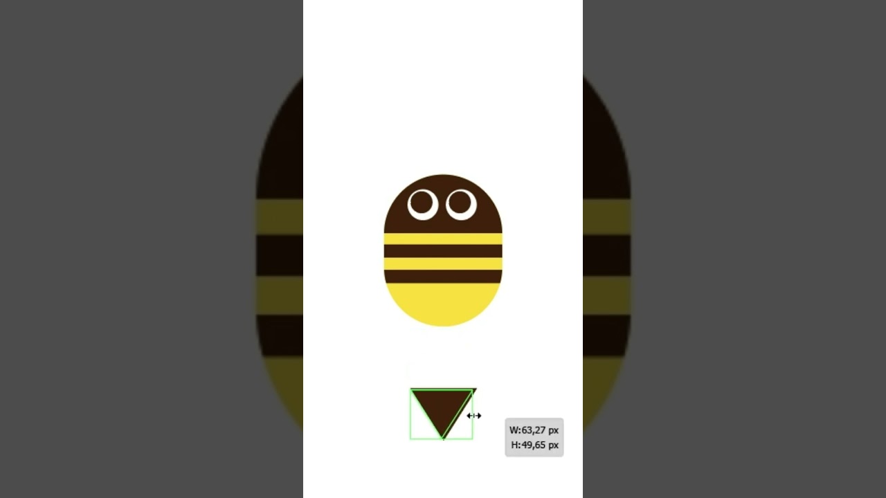 Making a bee 🐝 in a simple way | Digital art | Vector illustration