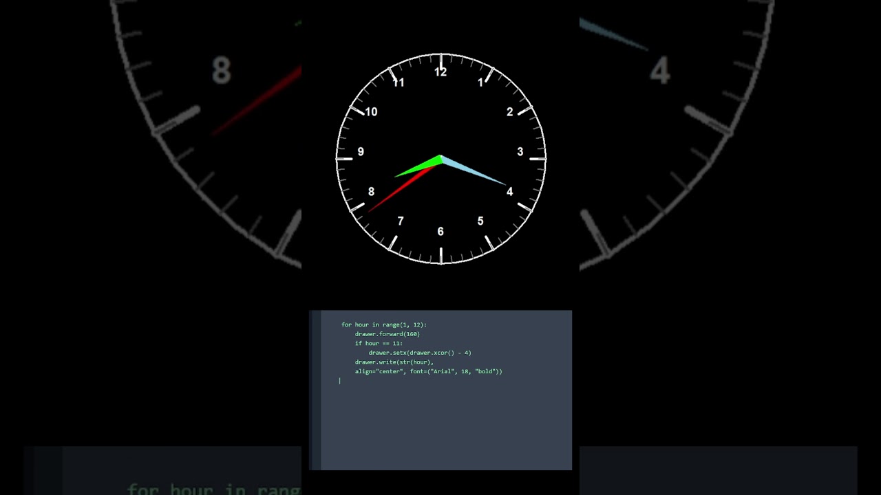 Analog Clock Using Python Turtle 🕐 | Simple Python Project for Beginners