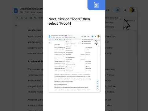 The proofread tool in Google Docs can help review your document and make suggestions for edits! π