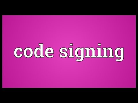 Code signing Meaning