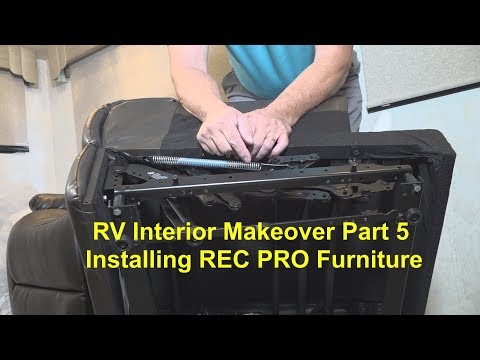 RV Interior Makeover – Part 5 Installing Rec Pro Furniture in the RV ...