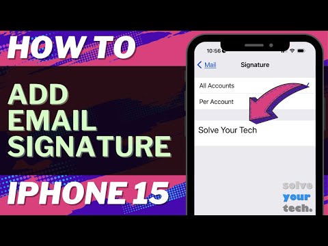 How to Add Email Signature on iPhone 15