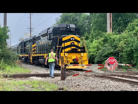 Unusual Way Trains Change Routes, RR Diamond W/Stop Sign, See How Its Used! The Ohio Rail Experience