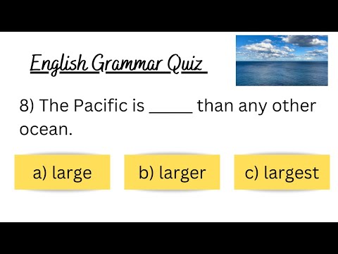 Comparative and Superlative Adjectives - English Quiz