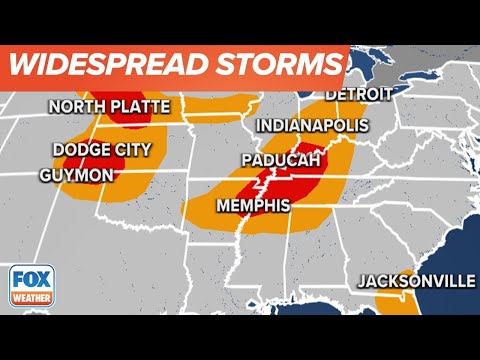 Severe Weather Threat Extends From Northern Plains to Ohio Valley Monday