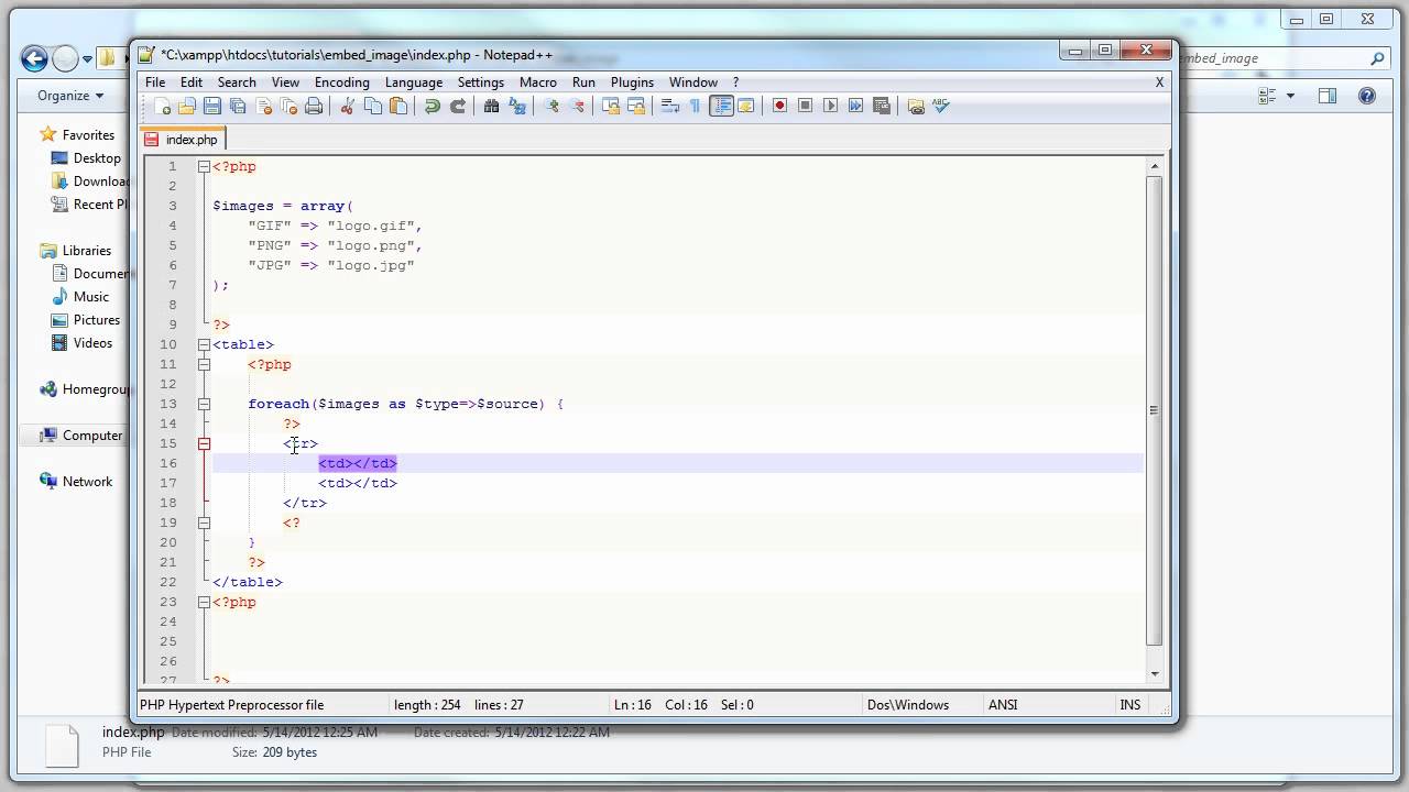 PHP Tutorial: Embed image source in HTML: Hide image location