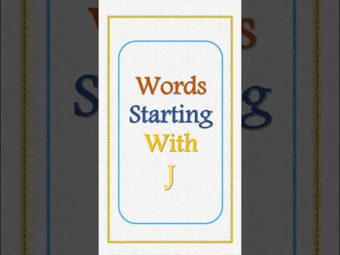 Alphabet Word Series Part-10 (Words Starting With J) #shorts #kidsvideo #kidslearning #alphabet