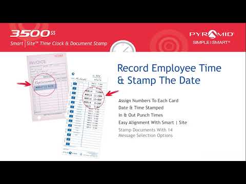 Pyramid Time Systems 3500ss Smart Site Time Clock and Document Stamp