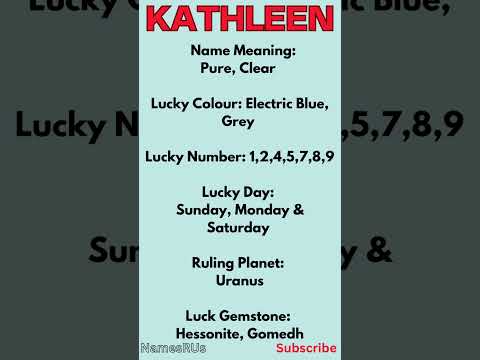 Kathleen Name Meaning #shorts #namemeaning #kathleen
