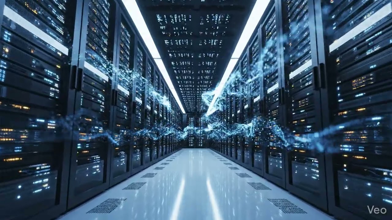 Core Intelligence | AI Awakening in the Server Room (Free to Use | Background Video)