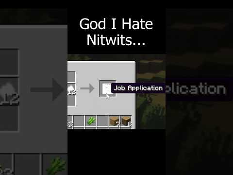 Job Application Recipe for Nitwits #minecraft
