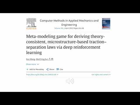 LLM-generated podcast for meta-modeling game for material modeling and AI-designed mechanical tests