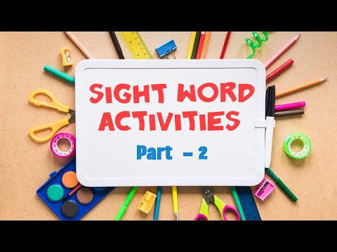 Sight Word activities and games for kids | Learning with play