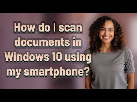 How do I scan documents in Windows 10 using my smartphone?