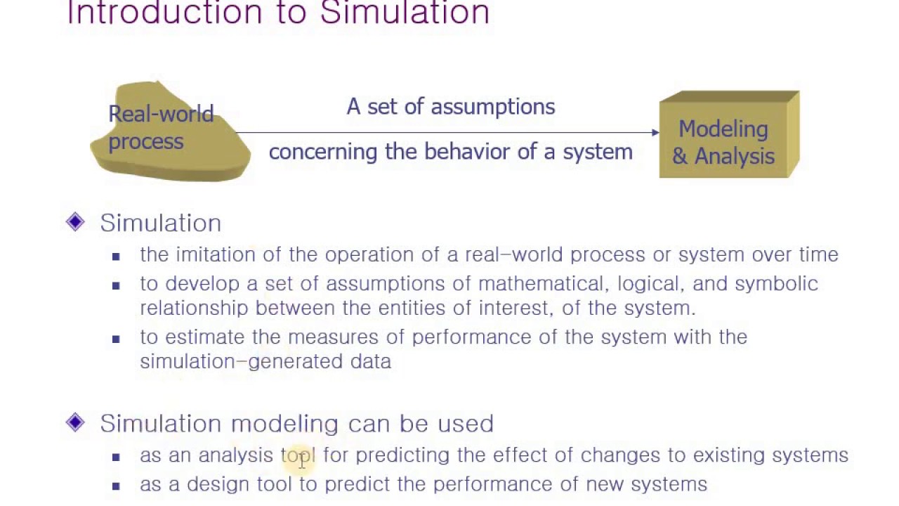 Simulation and Modeling Chapter 1