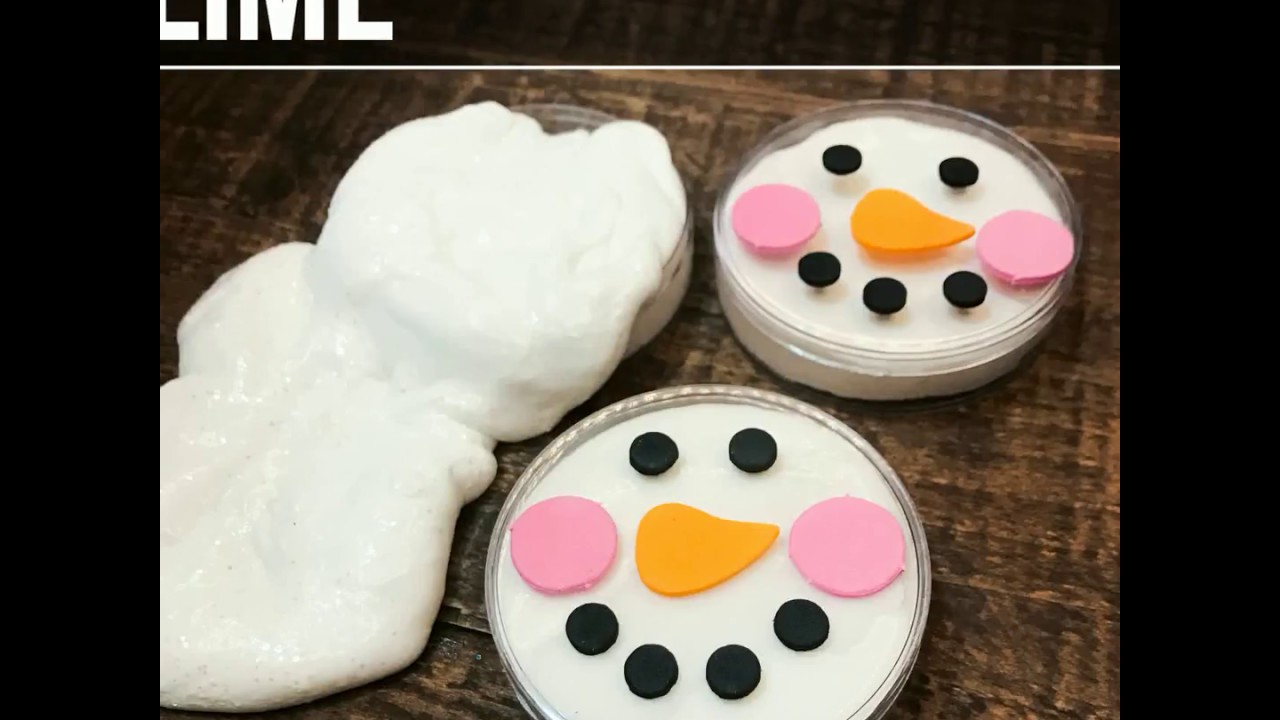 Snowman Slime Recipe Tutorial
