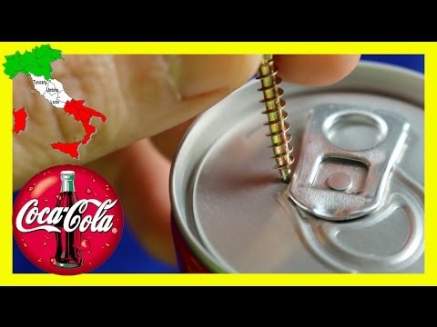 How to empty a coke can without opening it