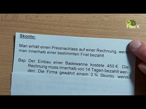 Rabatt und Skonto - Was ist das?