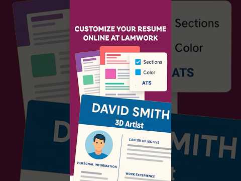 How to Create a 3D artist Resume | Lamwork Tips