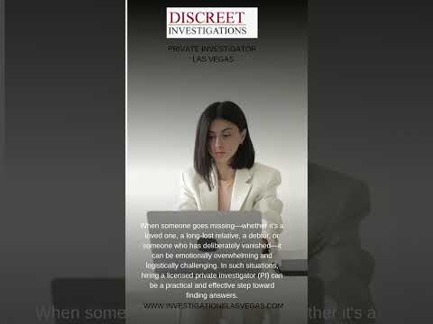 Discreet investigations private investigator in Las Vegas#lasvegas #billionaire #missingperson