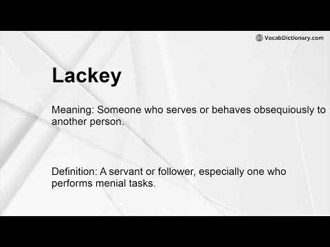 Lackey Meaning