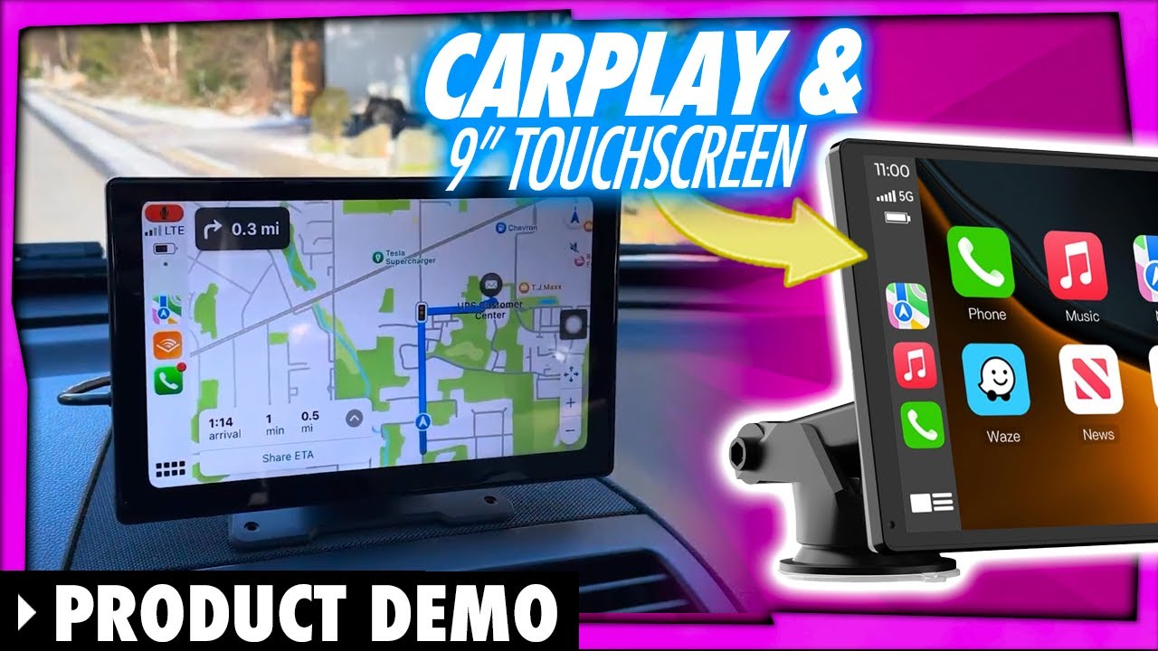 This Wireless CarPlay + 4K Front & Rear Dash cam + 9