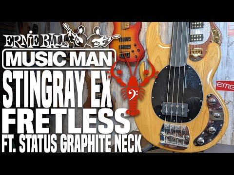 2000 Ernie Ball Music Man StingRay 4 H Fretless Piezo 3 Band | Reverb