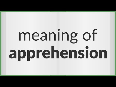 Apprehension | meaning of Apprehension