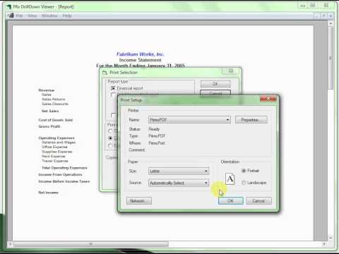 FRx How-To: Print FRx Reports to a PDF | INFINITY's Ideas N' Things
