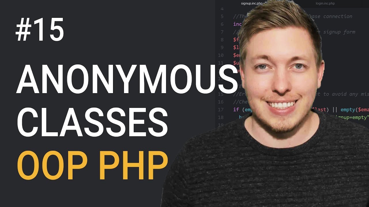 15: Anonymous Classes In OOP PHP | Anonymous Explained | Object Oriented PHP Tutorial | PHP Tutorial