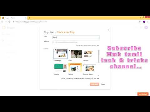 How to create blog using blogger.com in tamil || Creating multiple blog