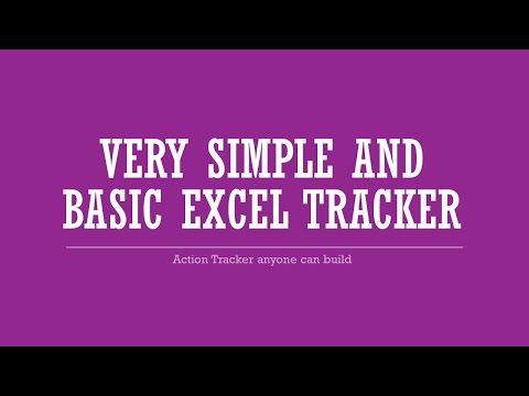 Action Tracker anyone can build - Very simple and basic Excel Tracker