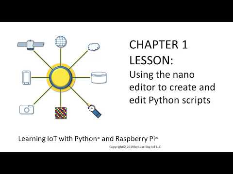 Using the nano editor. From Learning IoT with Python and Raspberry Pi